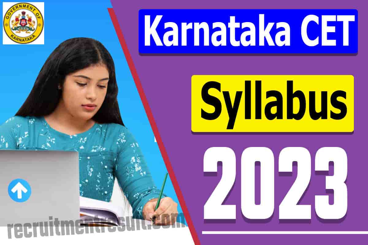 Karnataka CET Syllabus 2023 PDF KCET (Subject-Wise) Exam Pattern/Weightage