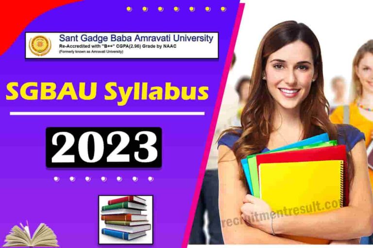 SGBAU Syllabus 2023 For B.SC/B.Com/MA/Engg (Part 1, 2, 3): Download PDF