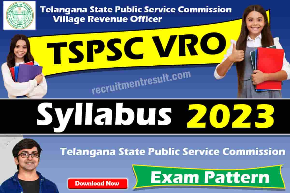 TSPSC VRO Syllabus 2023 in Telugu/English: TSPSC VRO Exam Pattern PDF Online