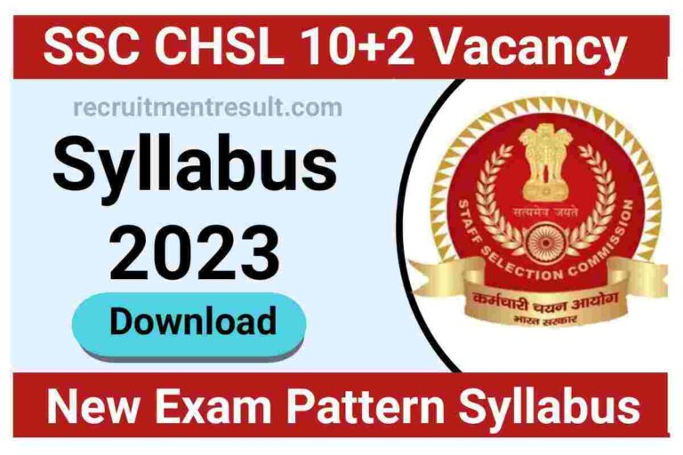 SSC CHSL Syllabus 2023 and Selection Process